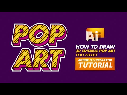 3D Pop art editable text effect Adobe Illustrator Tutorial - YouTube