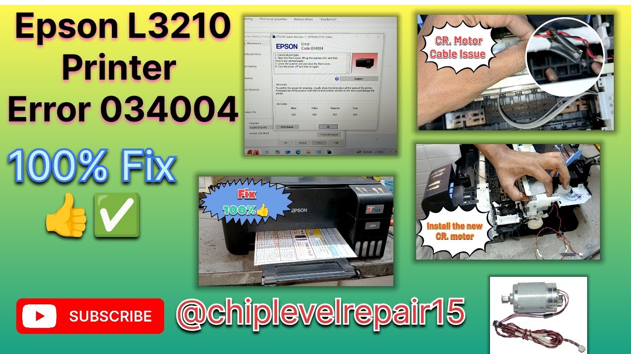 Epson L3210 Printer..Fix Error 034004..Icon Computers..#epson # ...