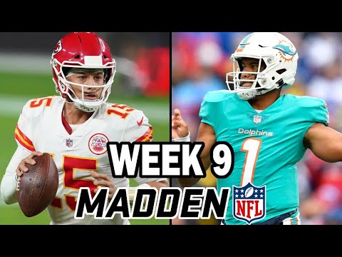 Chiefs at Dolphins - Madden Week 9 Simulation (2023) - YouTube