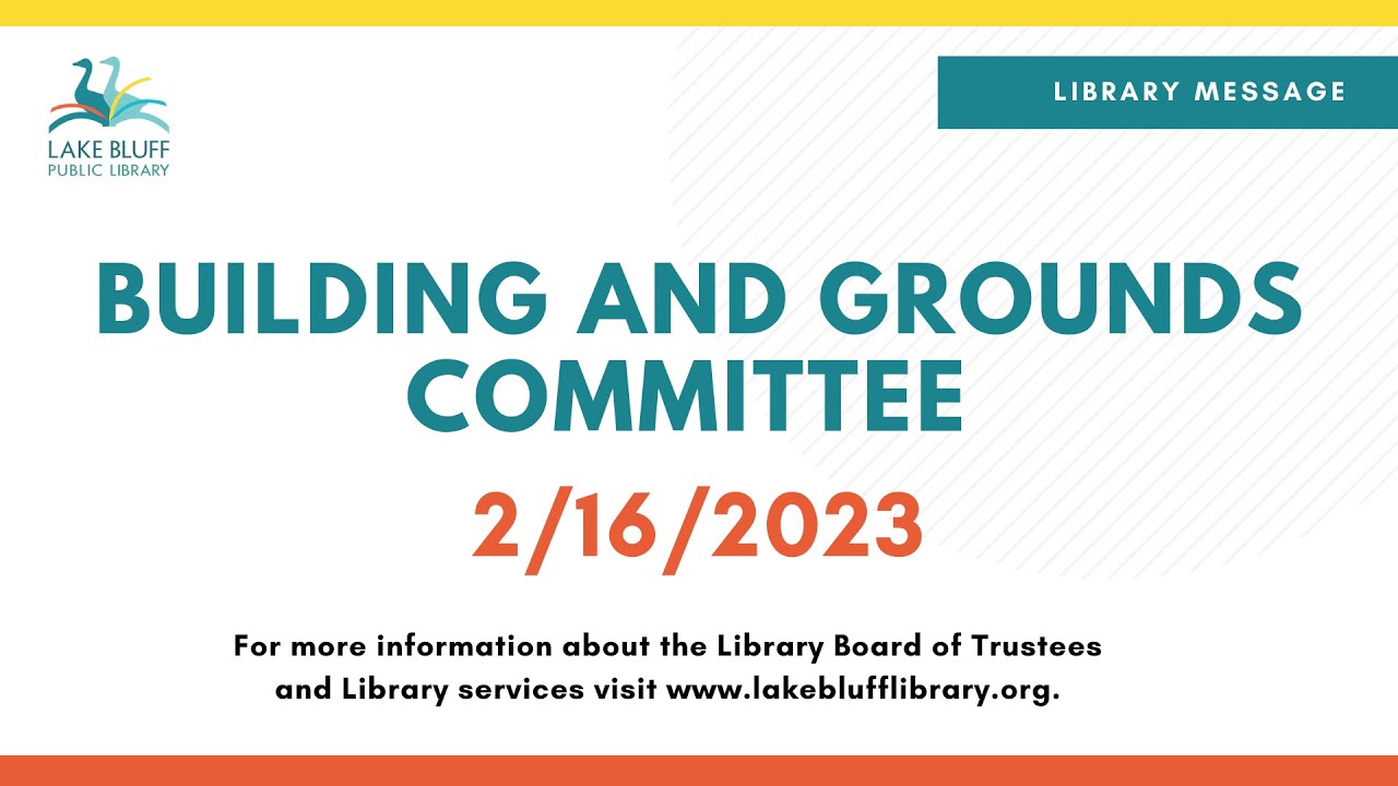 Meeting of the Building and Grounds Committee - 2/16/23 - YouTube