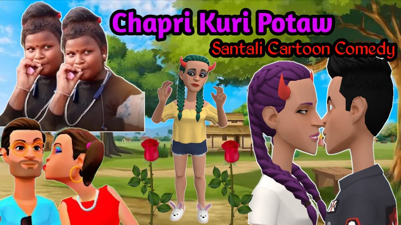 Chapri Kuri Potaw // New Santali Cartoon Comedy Video 2024 #Dk_Santali ...
