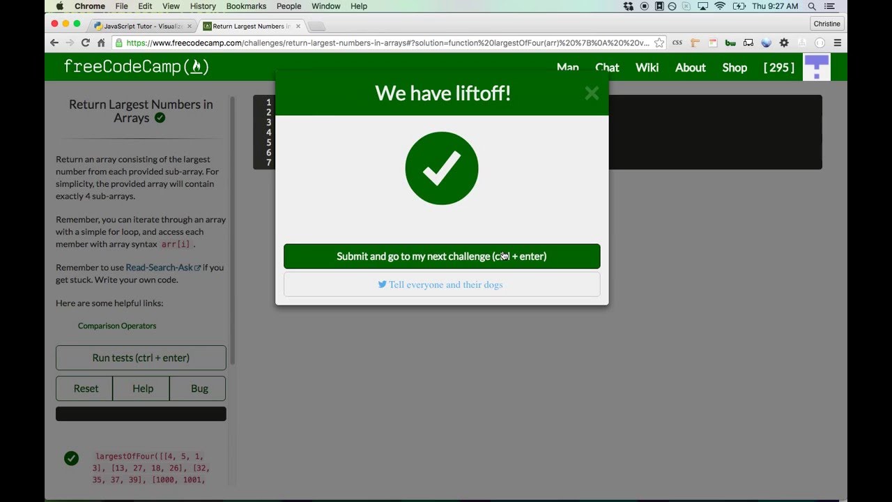 Free Code Camp Return Largest Numbers In Arrays Two Solutions YouTube Free Code Camp Return Largest Numbers In Arrays Two Solutions YouTube