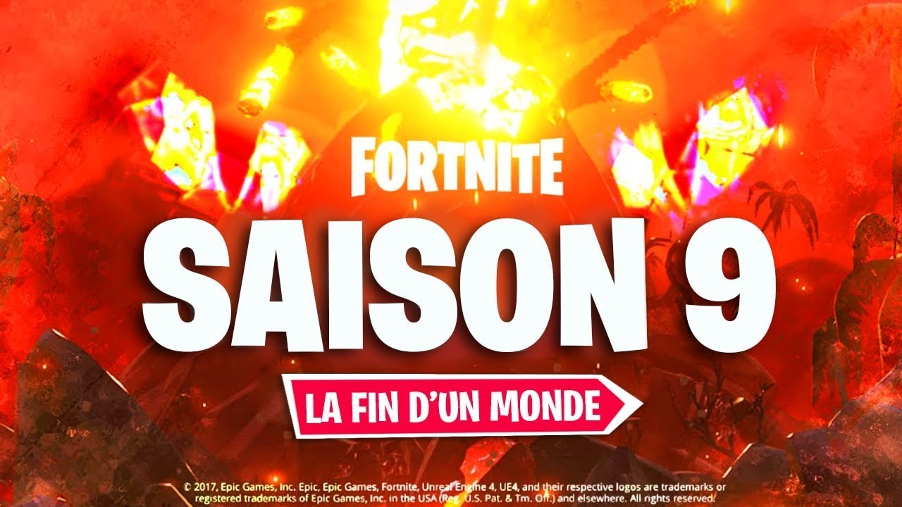 VOICI LE DÉBUT DE LA SAISON 9 DE FORTNITE (ÉRUPTION + FIN DE LA MAP ...