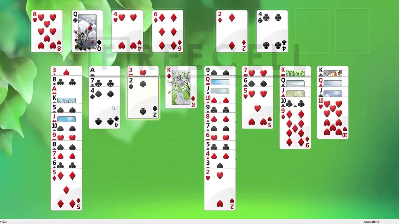 Solution to freecell game #7093 in HD - YouTube