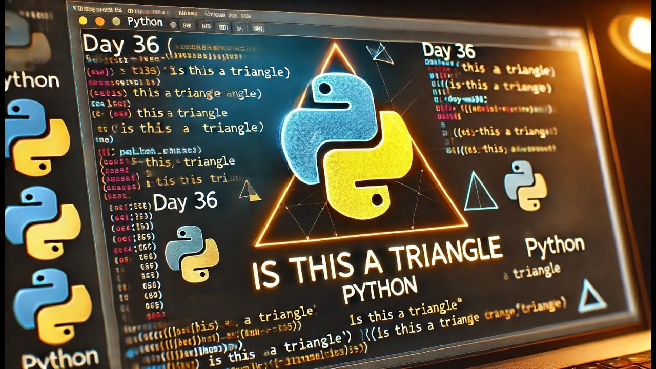 Day 36 Of 100 Days Of Python Programming Is This A Triangle Youtube