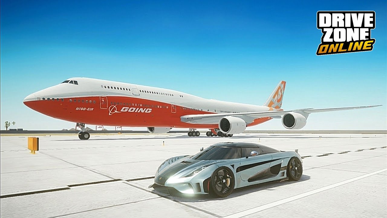 Car VS Plane! Max CP Verono Atria Hybrid Hyper Car VS 747 Jumbo Jet ...