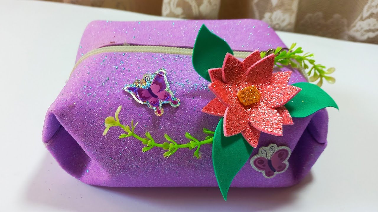 Beautiful pouch||Handmade DIY craft||Fomicsheet||Handmade Creator - YouTube