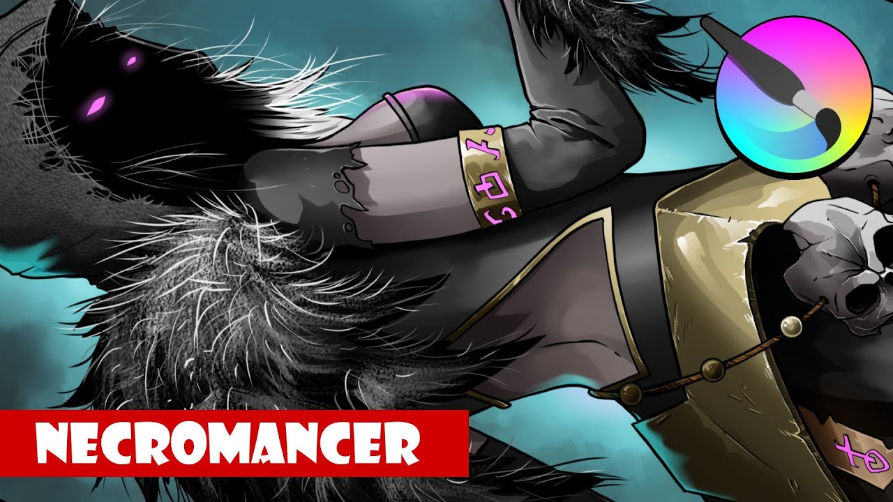 Diablo 4 - Necromancer fan art - Time lapse Krita - YouTube