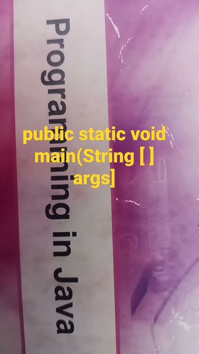 main method in Java Java :public static void main(String[] args) # ...