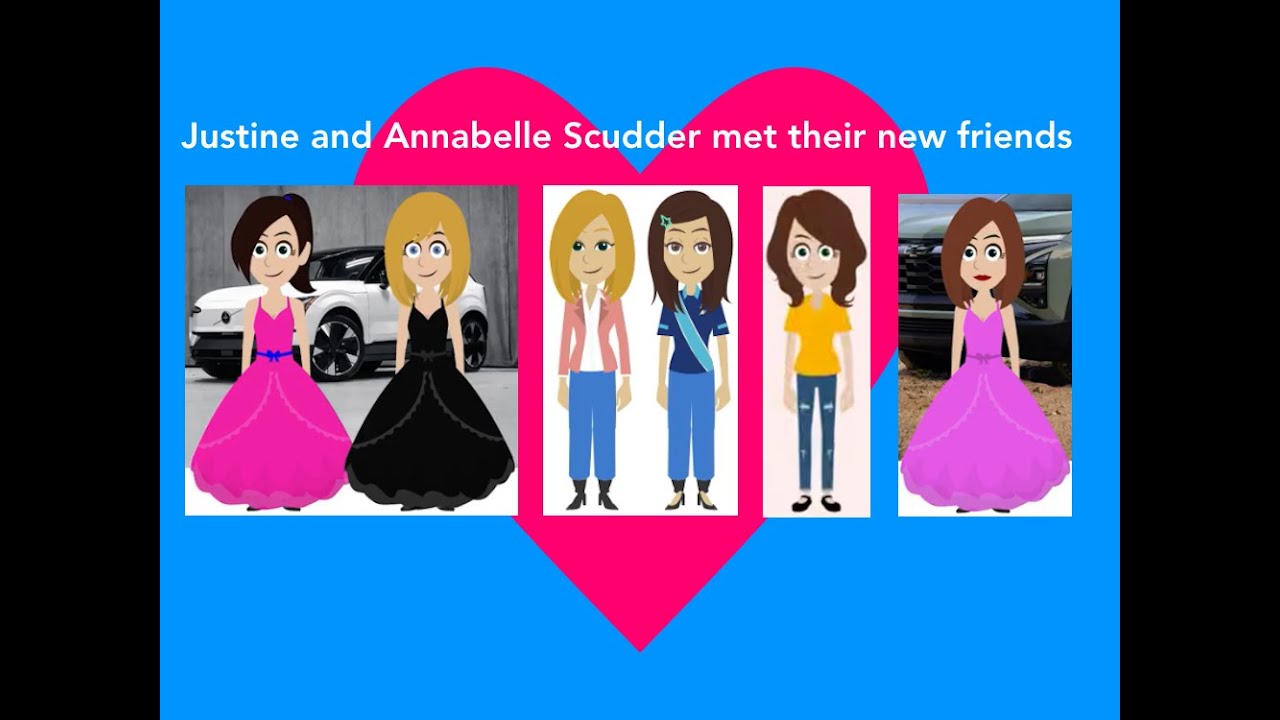 Justine and Annabelle Scudder met their new friends - YouTube