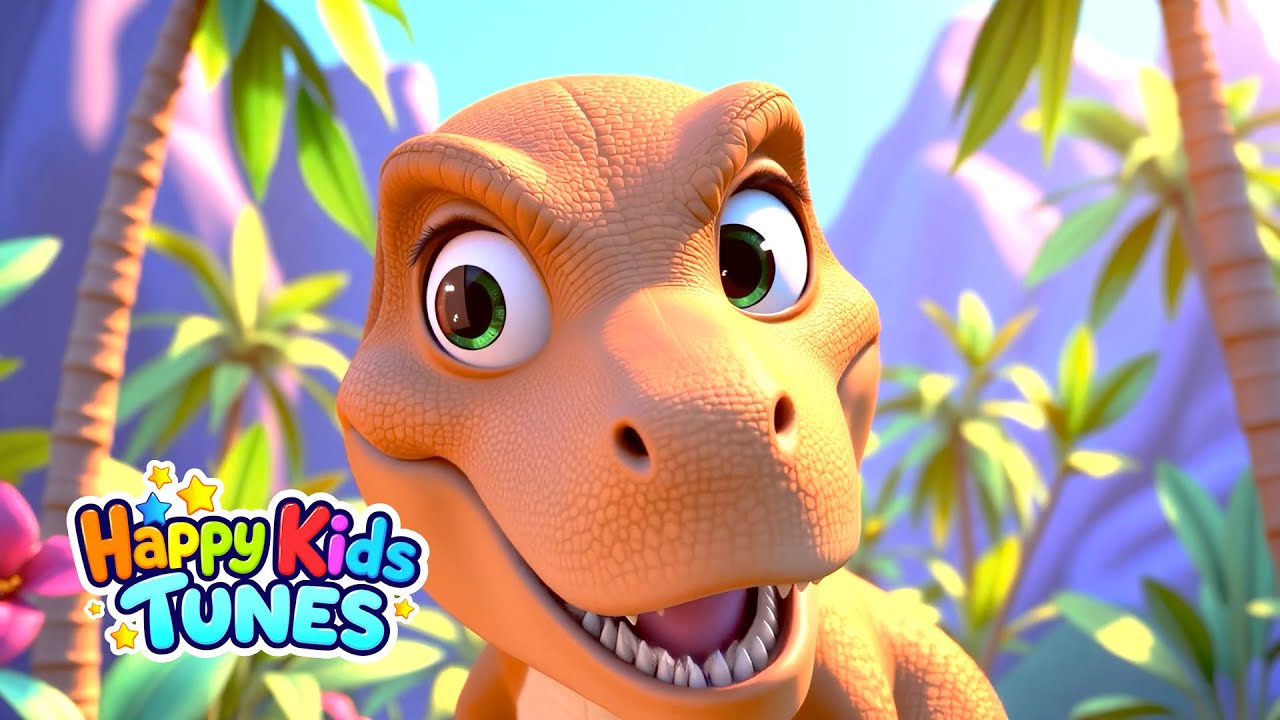 Roar Goes the Dino! song + More Nursery Rhymes & Kids Songs - Happy ...
