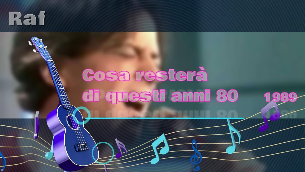 Raf, Cosa resterà di questi anni 80 - karaoke - YouTube