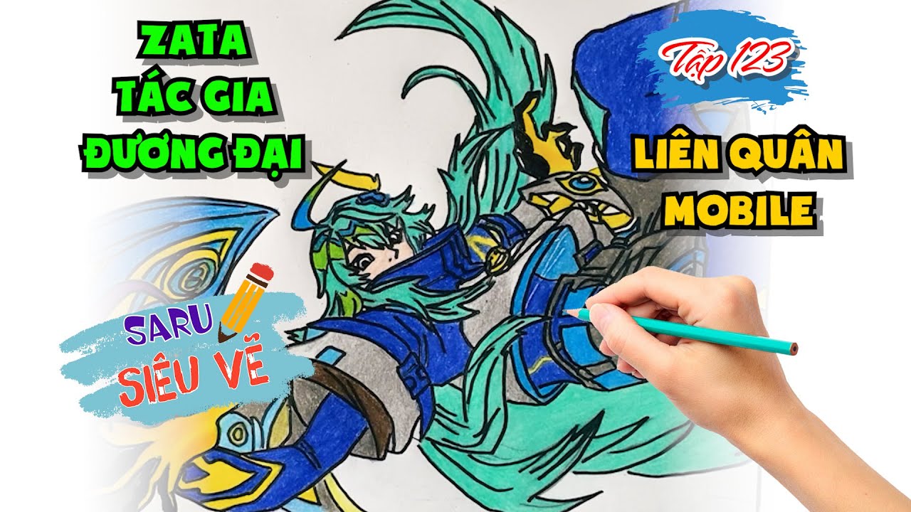 Vẽ ZATA TÁC GIA ĐƯƠNG ĐẠI Liên Quân Mobile | How To Draw ZATA ARENA OF ...