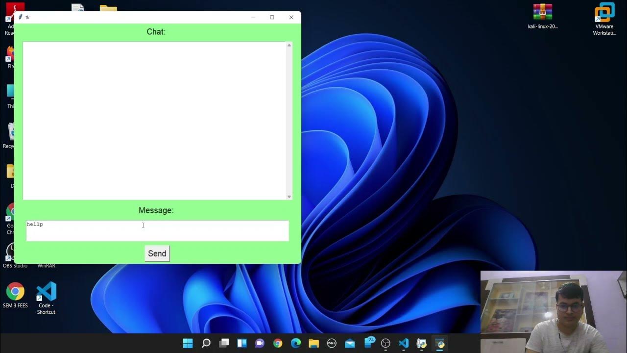 CHAT BOX GUI using socket programming - YouTube