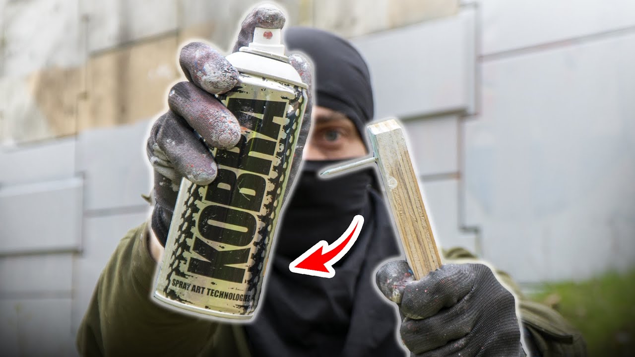 Smashing a hole in a SPRAY CAN - YouTube