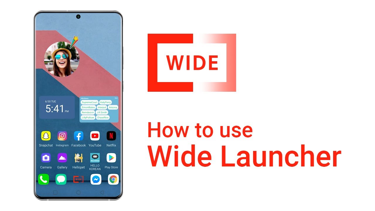 How to use Wide Launcher - YouTube