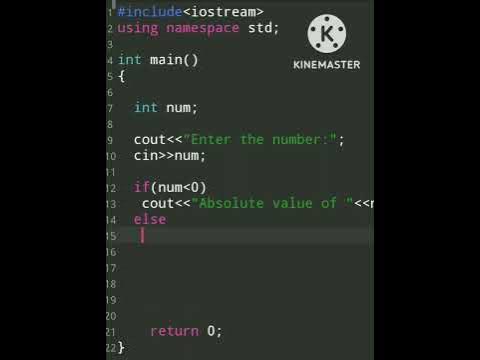 Absolute value of a number using C++ #shorts #shortvideo #viral #coding - YouTube