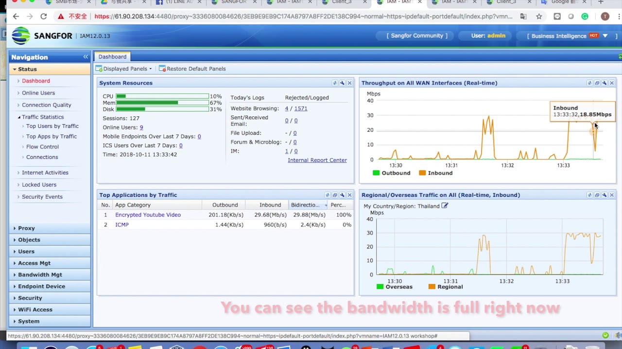 Sangfor IAM Highlight Features | Quickly Bandwidth monitoring and ...
