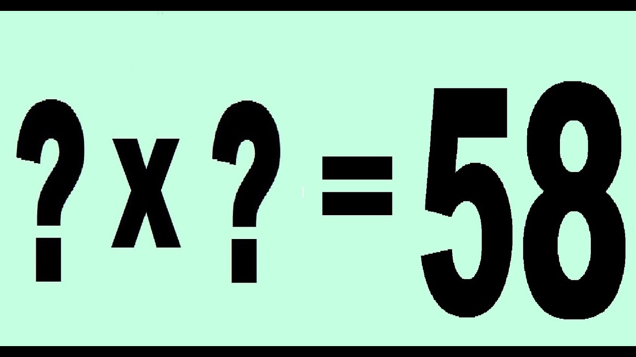 Todas las multiplicaciones que den 58. Un resultado, varias ...