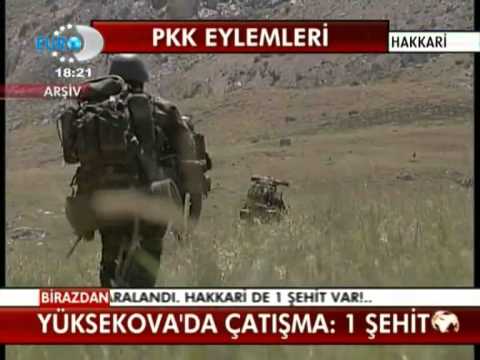PKK Eylemleri;  Hakkari`de 1 Sehit ve 80KG Bomba imha edildi.