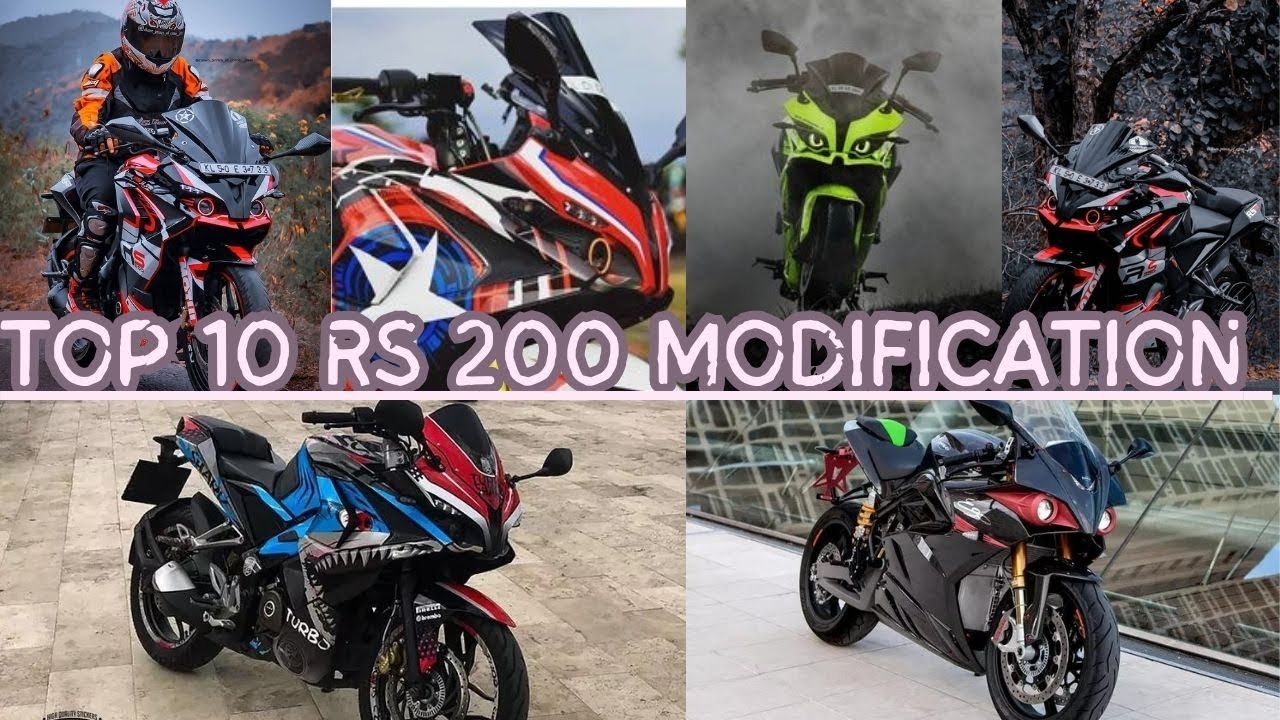 TOP 10 BEST MODIFIED BAJAJ PULSAR RS 200 IN INDIA | RS 200 WRAP | MOTO ...