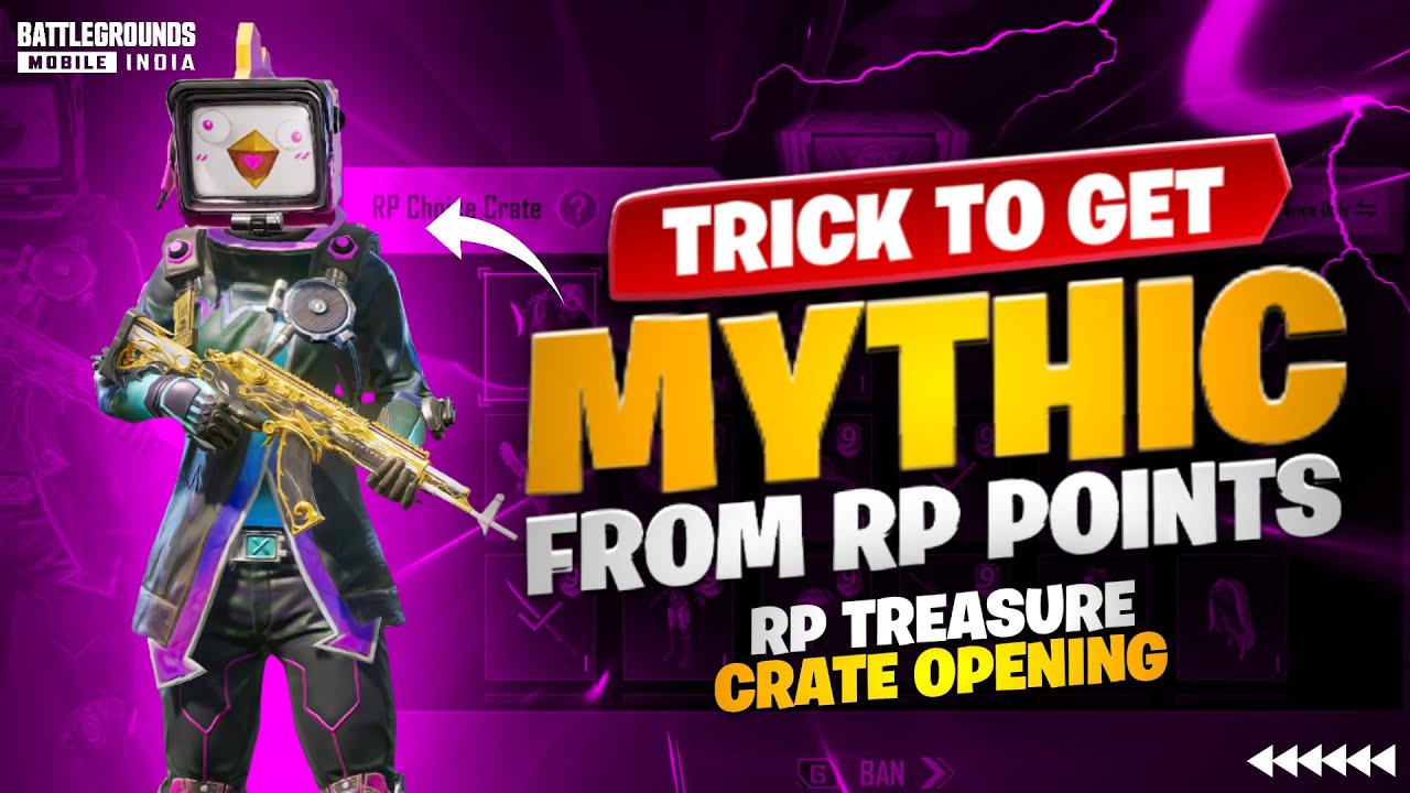 😱FREE MYTHIC TRICK -RP CRATE OPENING BGMI/PUBG - YouTube