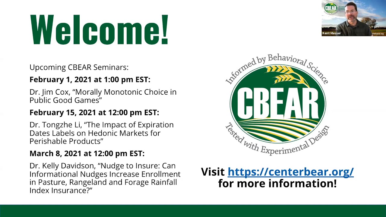 What is CBEAR? 2021 Introduction by Dr. Kent Messer from CBEAR Fellows ...