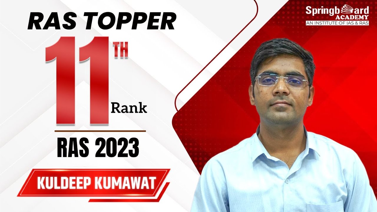 Mr. Kuldeep Kumawat | RAS-2023 | Rank-11 | Mock Interview | SpringBoard ...