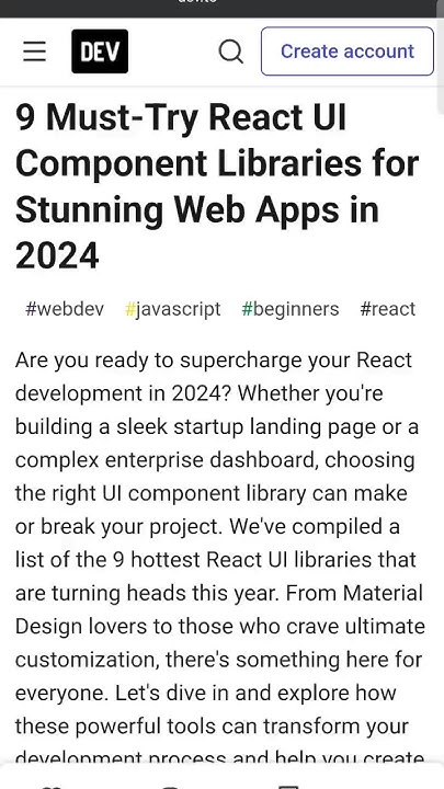 9 Must Try React UI Component Libraries for Web Apps | 2024 #react ...