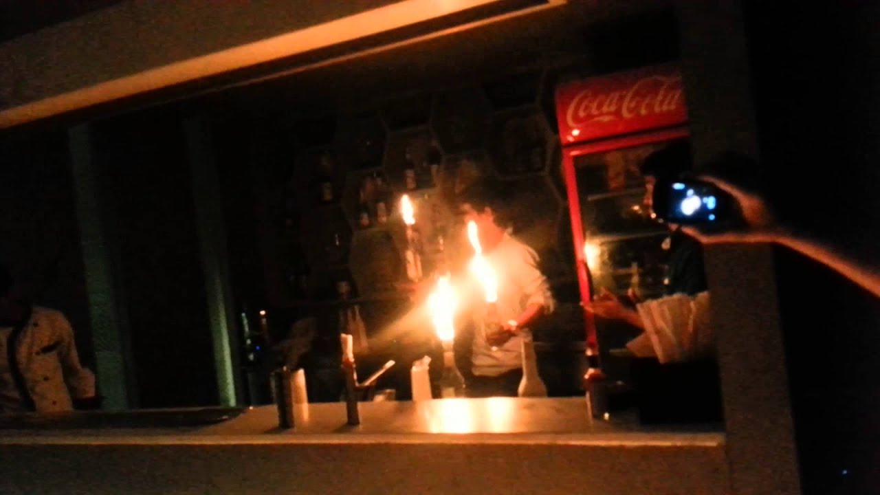 LIVE Fire Bottle Flaring by our visiting Bartender and our Bartender's ...