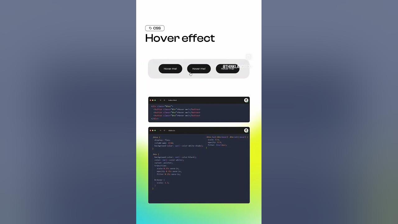 Hover Effect Html And Css Code 🔥🔥💯 Html Css Coding Developer Programming Shorts Video Youtube