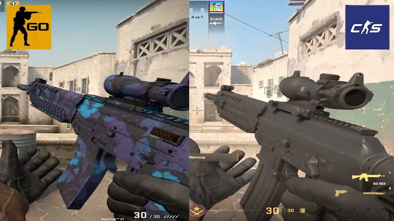ALL WEAPONS AND GRENADES in CS:GO VS CS2 - YouTube