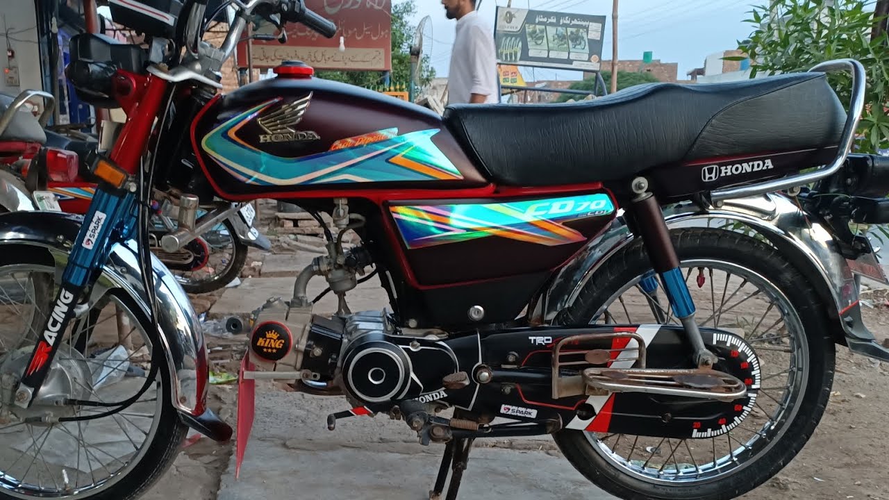 Cd70 modified 🔥 Bike decoration .new tending design sticker ...