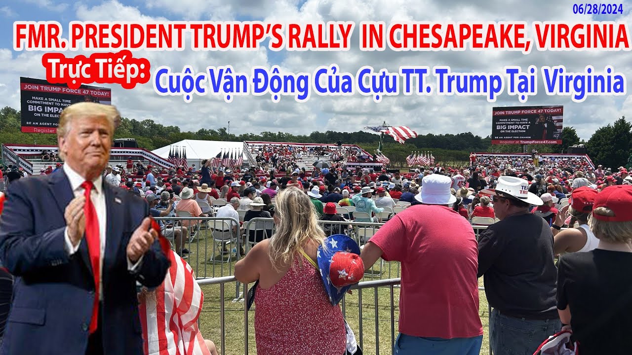 Trực Tiếp: Cuộc Vận Động Của Cựu TT. Tại Virginia. FMR. PRESIDENT TRUMP ...