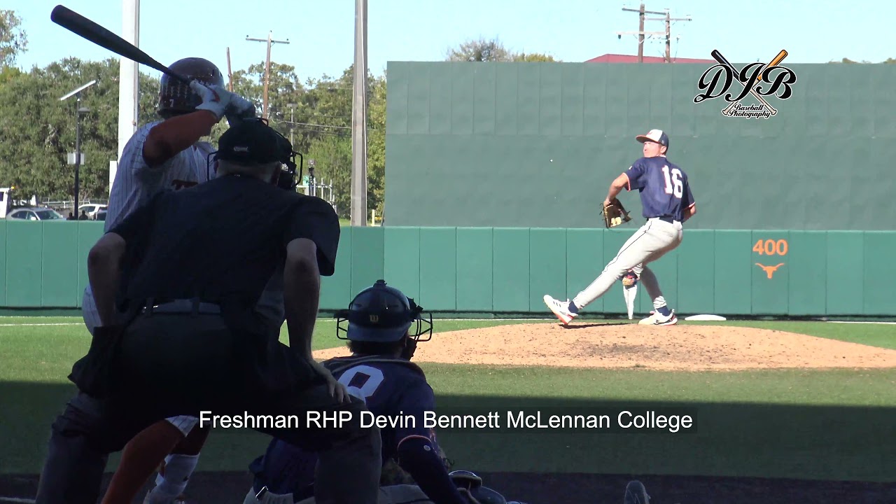 Freshman RHP Devin Bennett McLennan College - YouTube