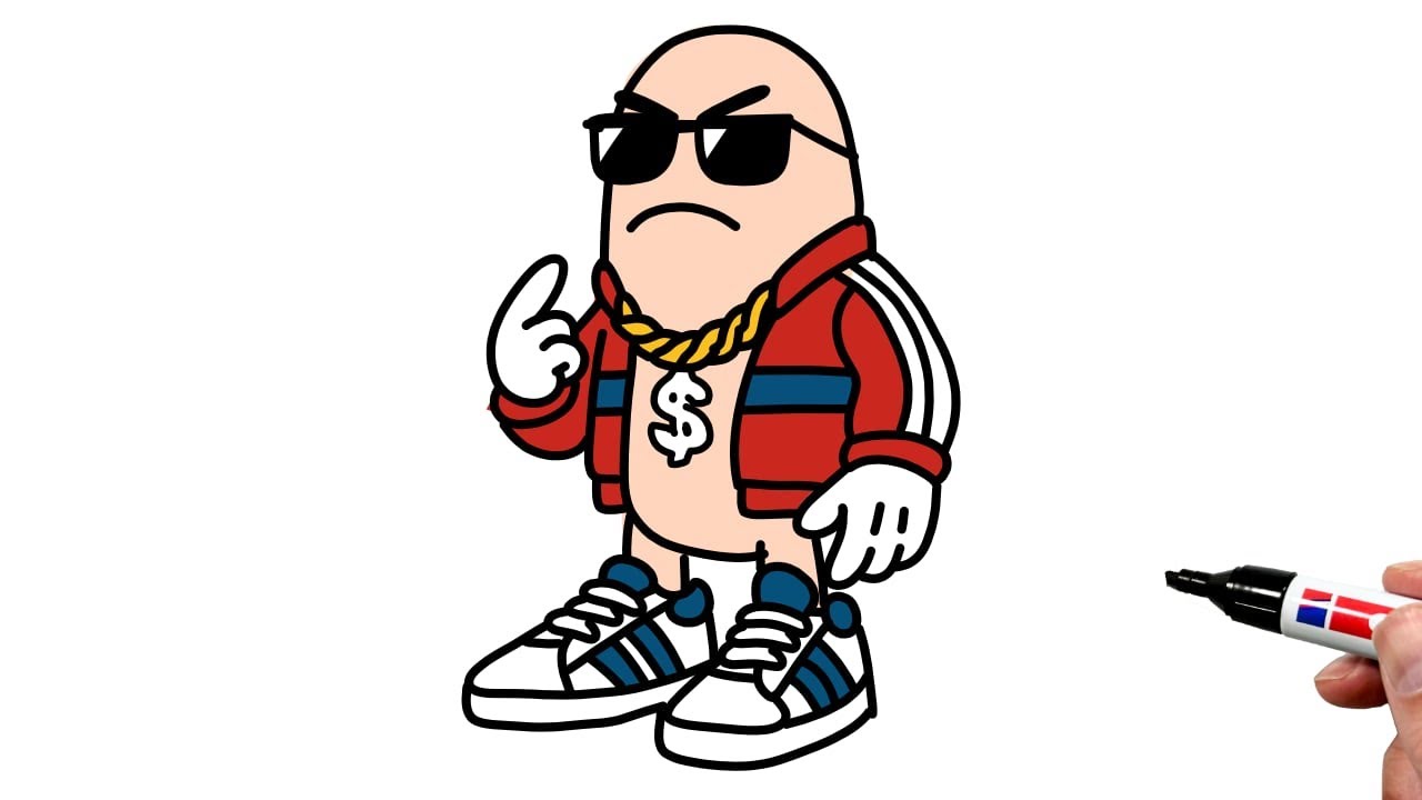 How to Draw Gangster Footera - YouTube