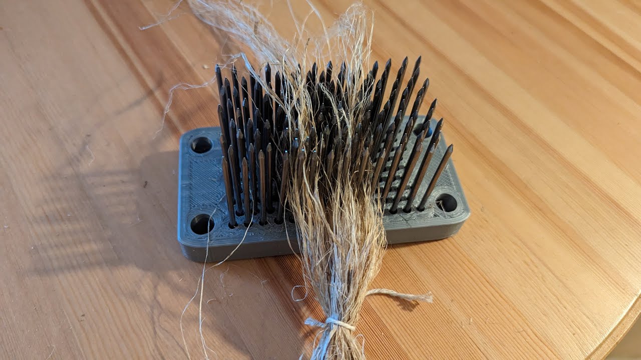 Hackling Hemp For the Very 1st Time - YouTube