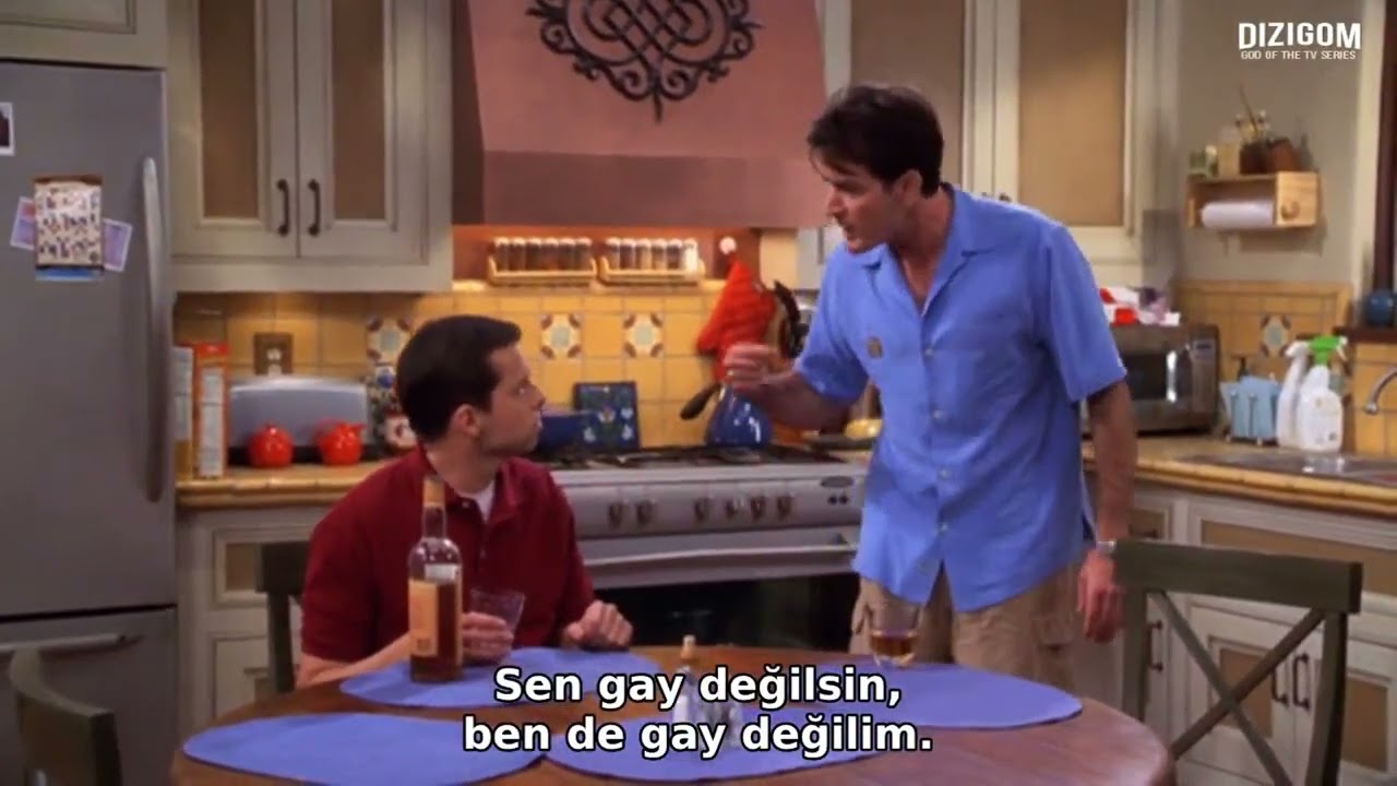 "Nobody's gay!" Charlie Harper: Two and a Half Men season 4 episode 21 ...