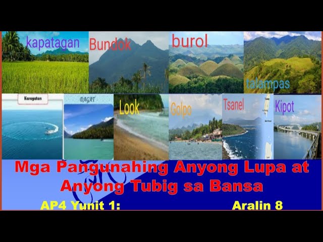 Anyong Lupa Sa Pilipinas MGA ANYONG LUPA Kapatagan Plain Ppt