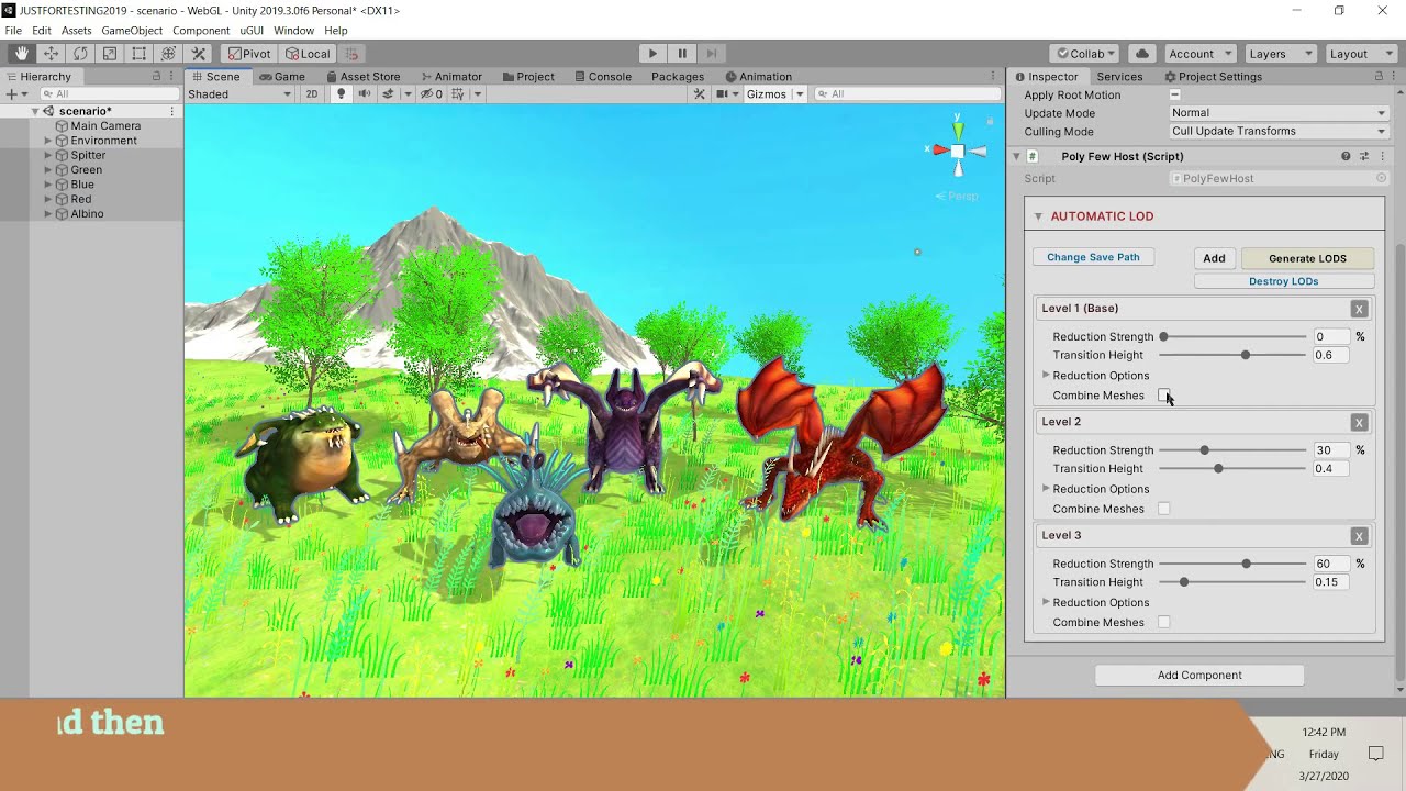 How to generate LODs for multiple objects at once - YouTube