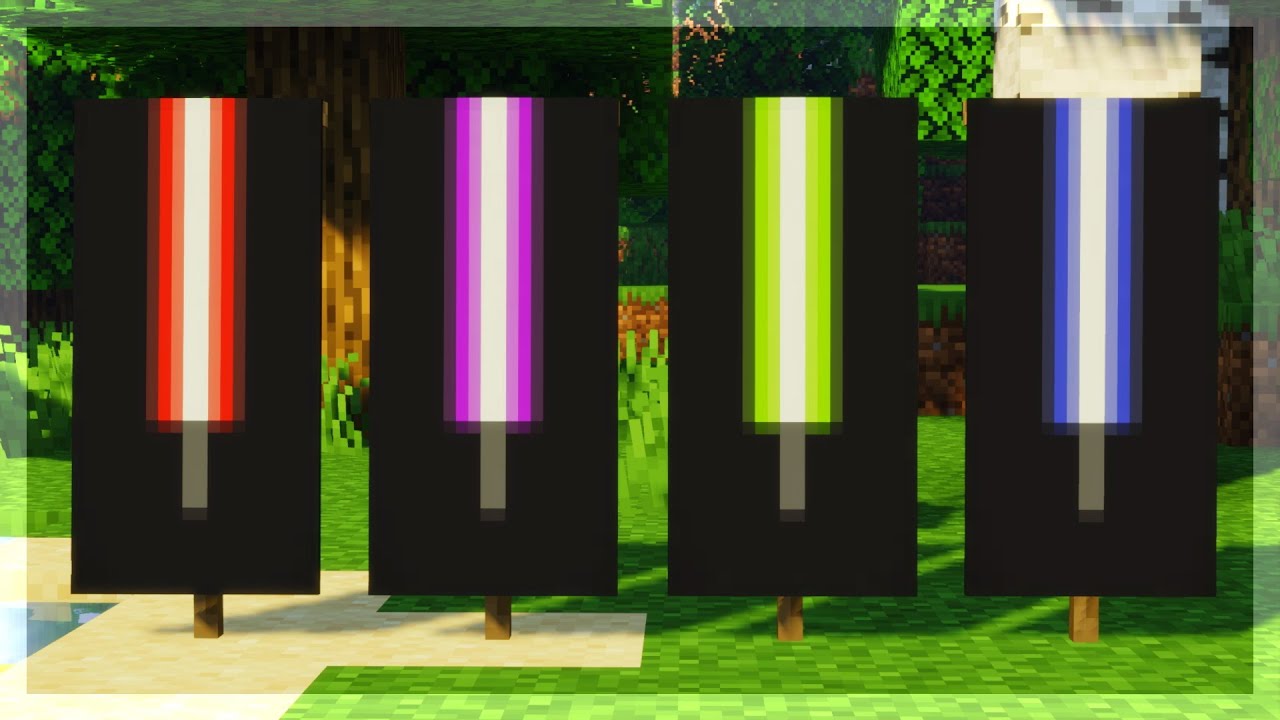 How To Make A Lightsaber Banner in Minecraft! (1.15+) (LOOM CRAFTING ...