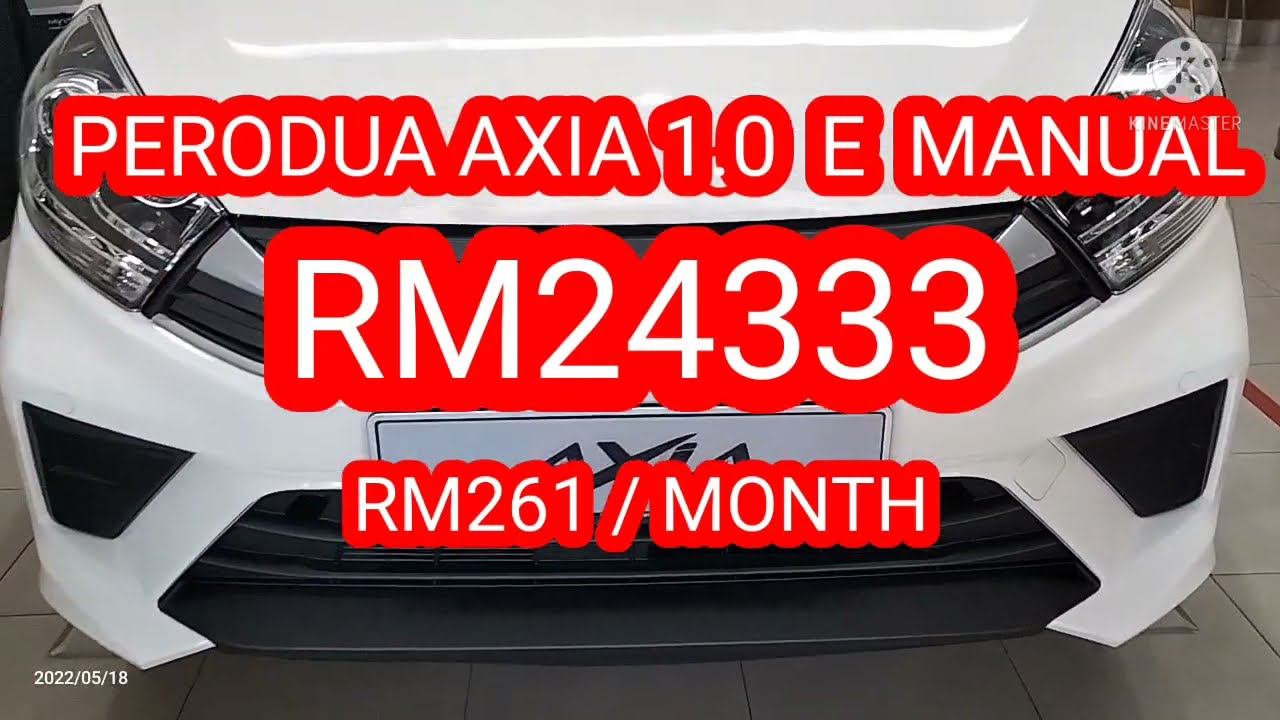PERODUA AXIA E 1.0 MANUAL - YouTube
