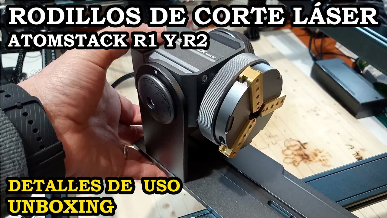 Rodillos Para Corte Láser. Roller Atomstack R1 y R2. Unboxing y Pruebas ...