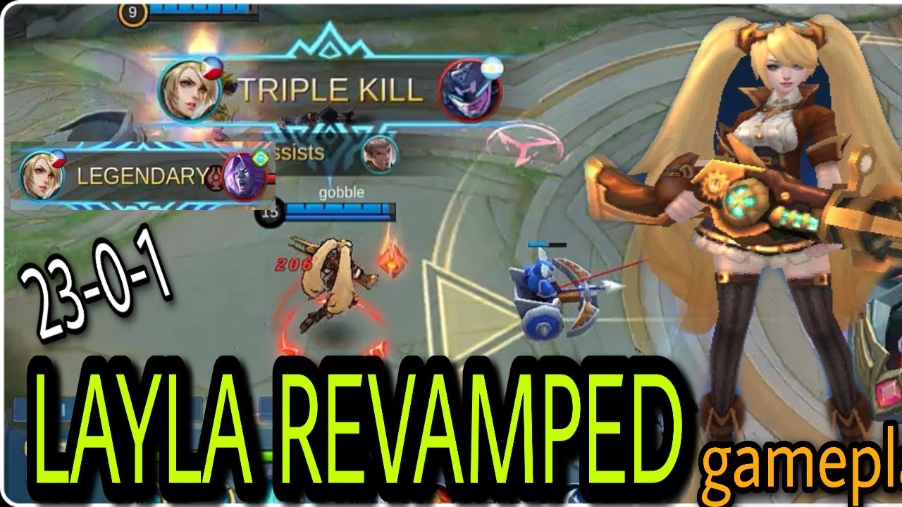 LAYLA REVAMPED GAMEPLAY | INSANE RANGE | MOBILE LEGENDS | MLBB - YouTube