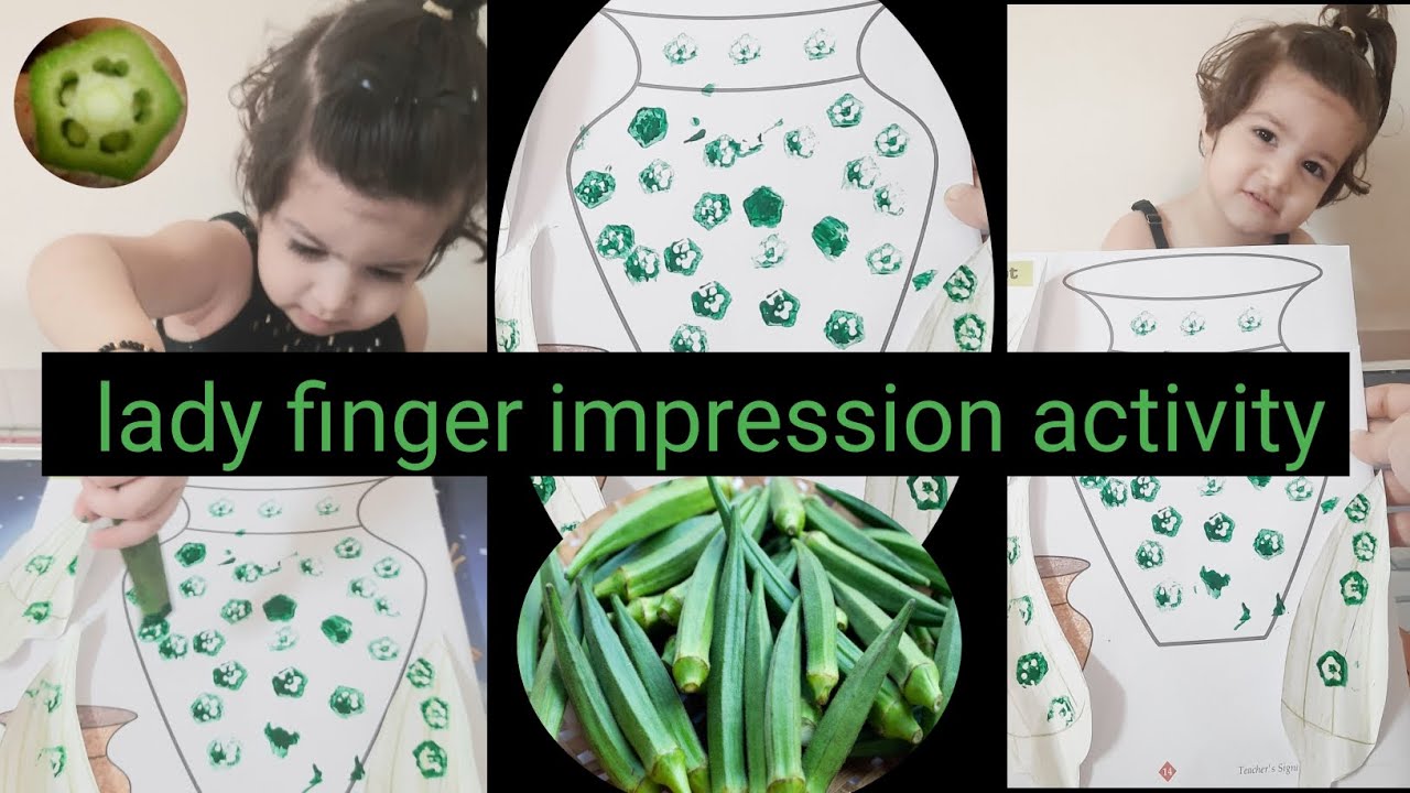 lady finger impression activity for toddler's (easy activities for kids ...