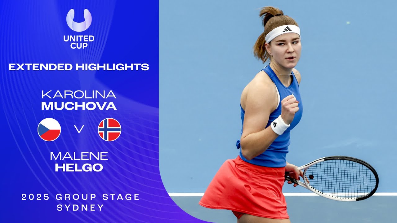 Karolina Muchova v Malene Helgo Extended Highlights | United Cup 2025 Group B - YouTube