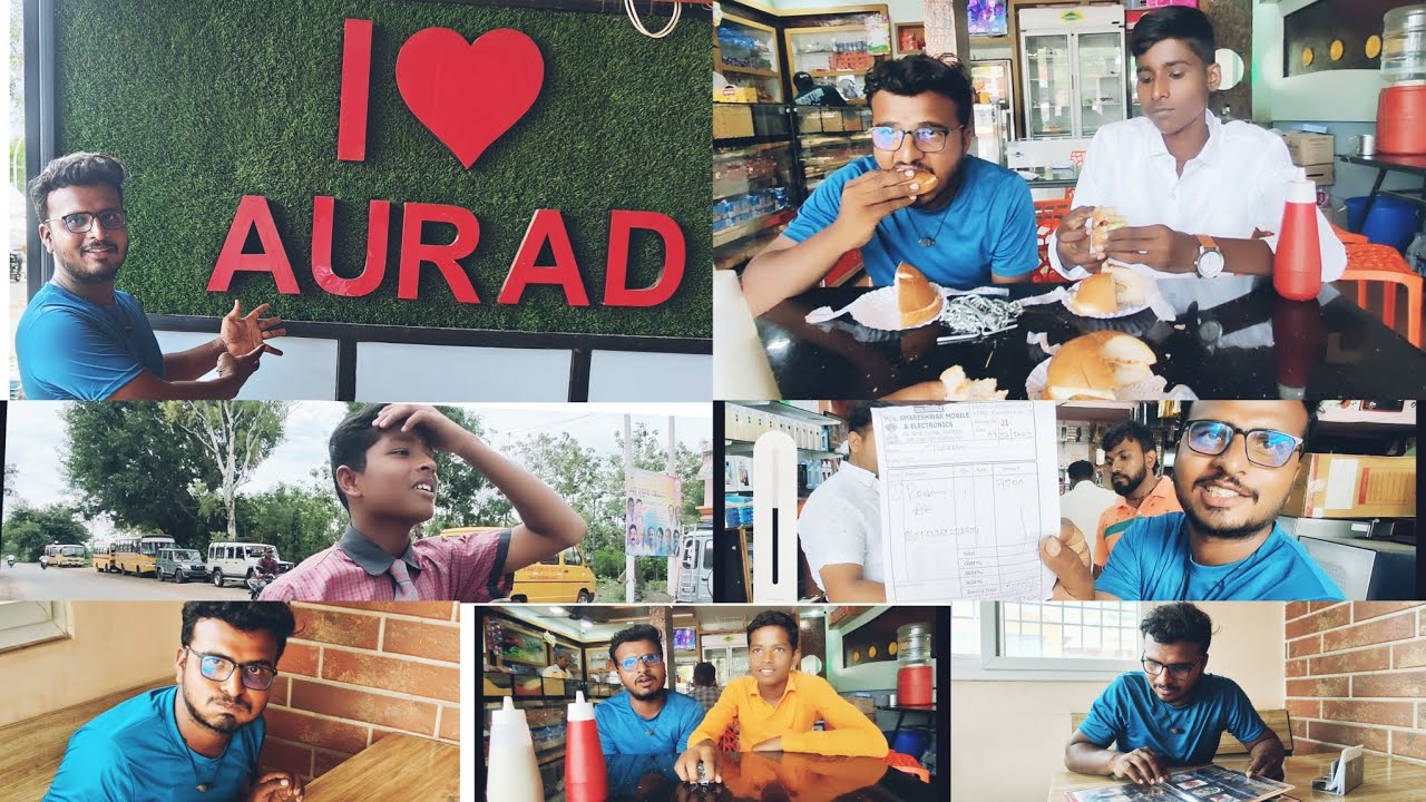 I love ️ Aurad |खायला गेलो पिझ्झा 🍕🍕 खाऊन आलो बर्गर 🍔🍔😋😋|#औरादvlog ...