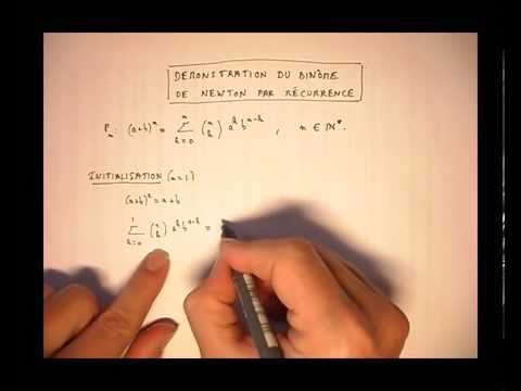 Binôme de Newton : démonstration par récurrence. - YouTube