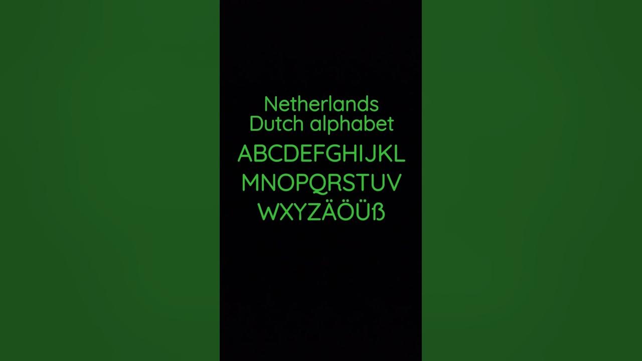 Dutch alphabet song - YouTube