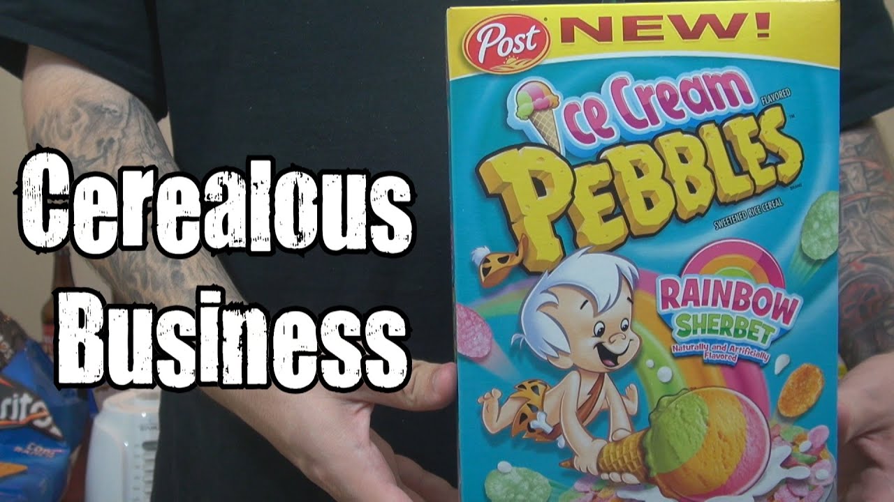Cerealous Business - Ice Cream Pebbles Rainbow Sherbet - YouTube